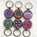 Mandala Keychain Set of 2 Hand Painted Key Chains Dot Mandala Giveaway ...