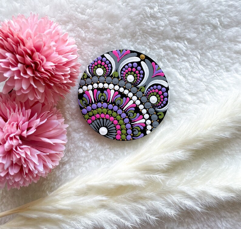 Fridge Magnets Wooden Cute Magnet Set Hand Painted Dot Art - Etsy