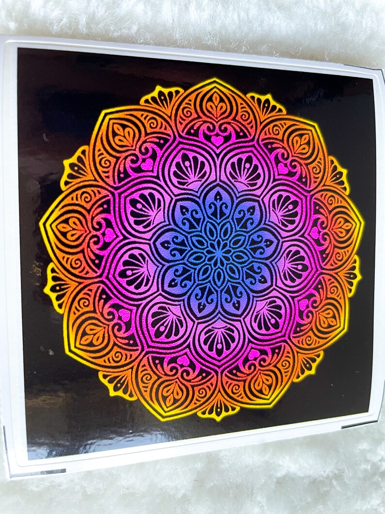 Mandala Stickers Multi Color Mandala Art Decal Laptop - Etsy