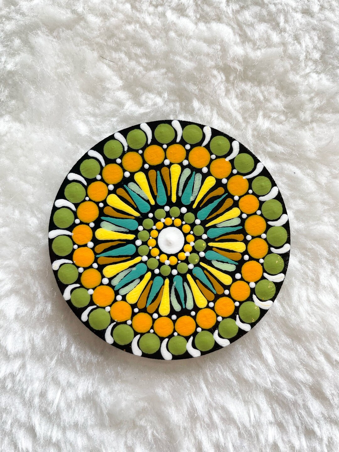 Mandala Magnet Cute Hand Painted Magnet Dot Art Mandala Magnets Small ...
