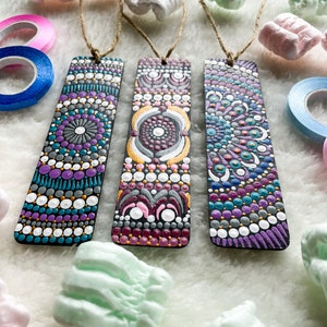 Mandala Art Bookmarks, Hand-painted Bookmarks Children & Adults' Gift ...