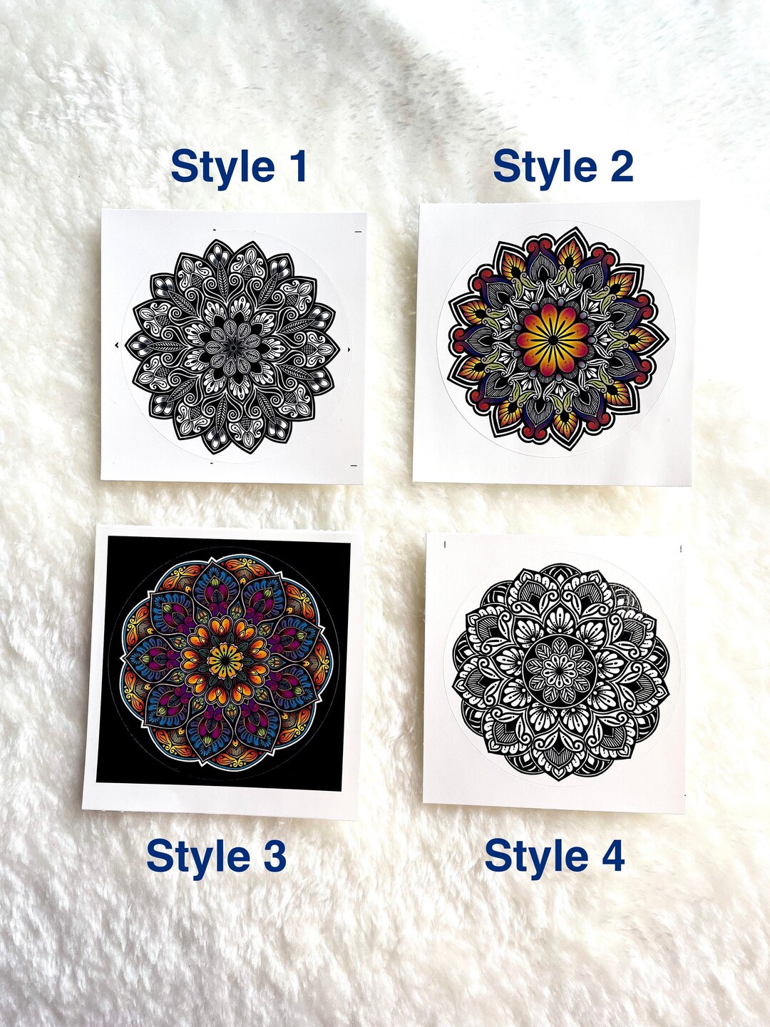 Mandala Stickers Set, Mandala Decals, Laptop Stickers, Best Friends ...