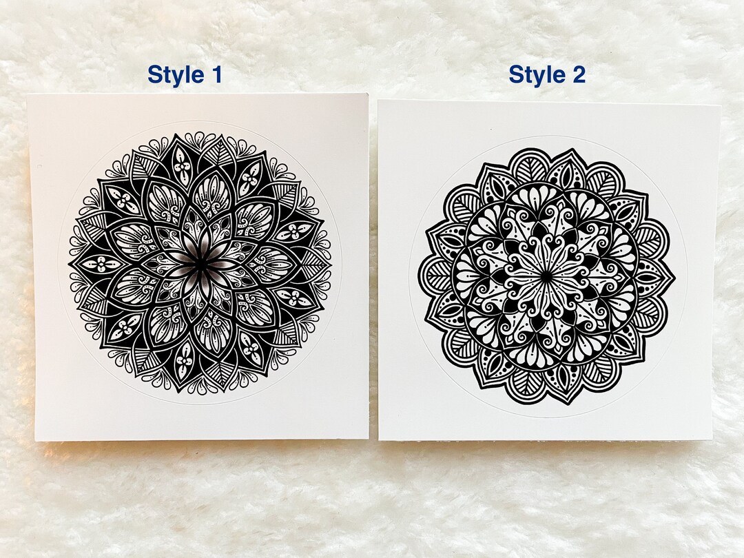 Mandala Stickers, Vinyl Mandala Decal, Laptop Stickers, Gifts for Her ...