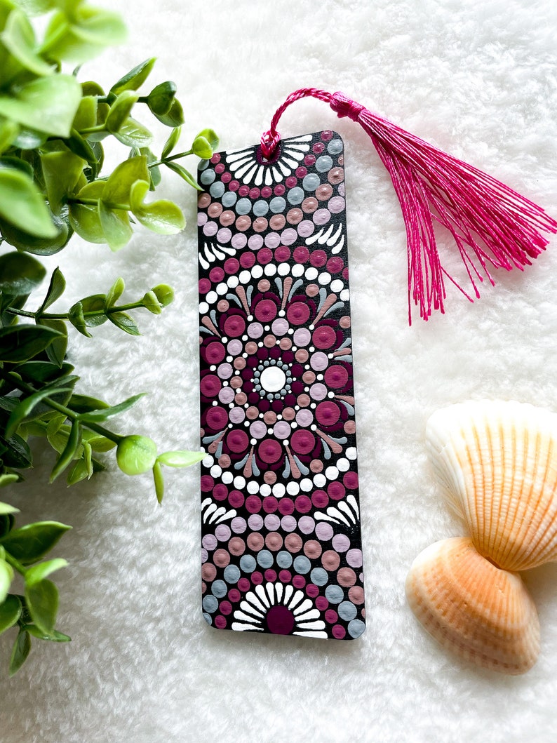 Boho Mandala Bookmarks Hand Painted Wooden Bookmark Gifts Books Lovers ...