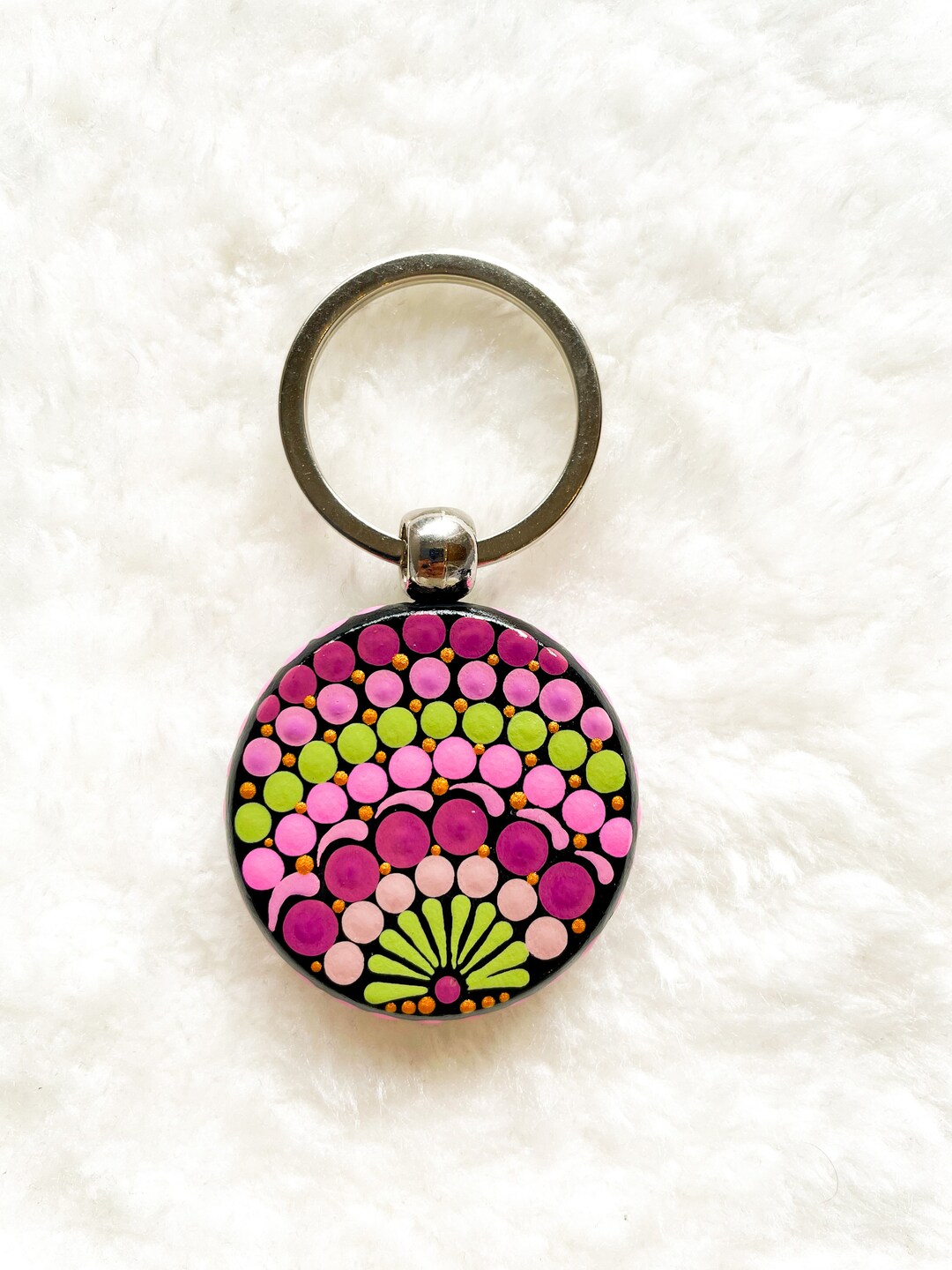 Hand Painted Keychain, Dot Mandala Key Chain, Birthday Gifts for Her ...