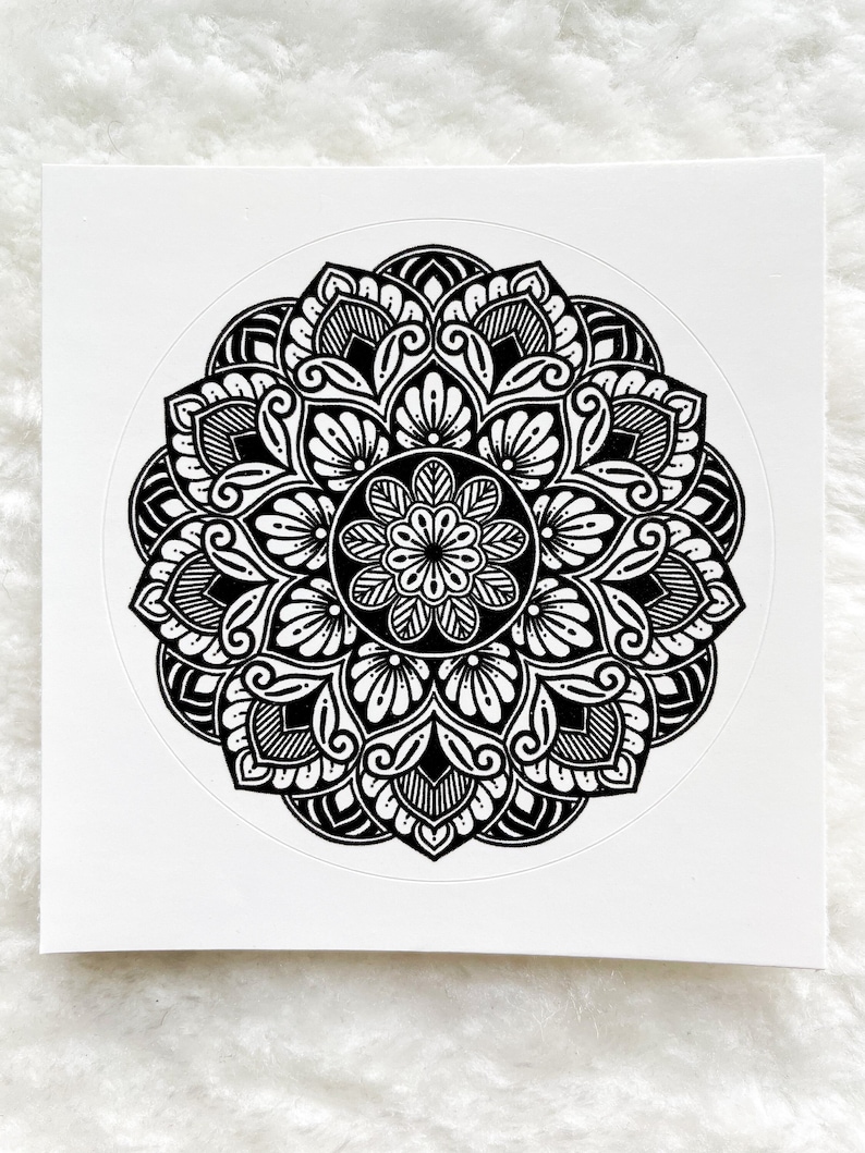 Mandala Stickers Mandala Decal Laptop Stickers Mandala Art Gift ...