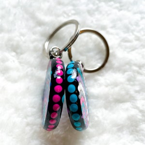 Stocking Stuffer Mandala Keychains Set of 2 Hand Painted Key Chains ...