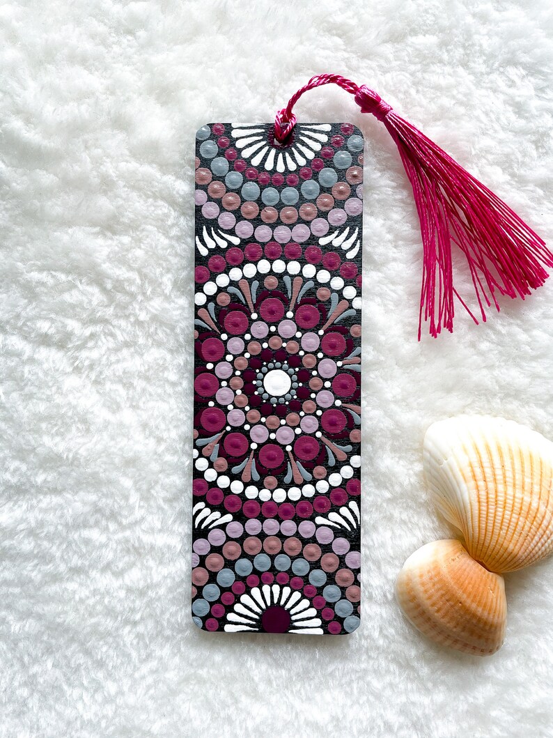Boho Mandala Bookmarks Hand Painted Wooden Bookmark Gifts Books Lovers ...