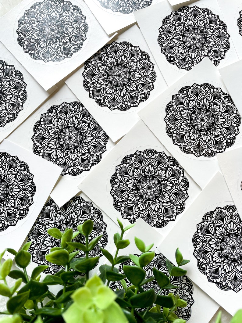 Mandala Stickers Mandala Decal Laptop Stickers Mandala Art Gift ...