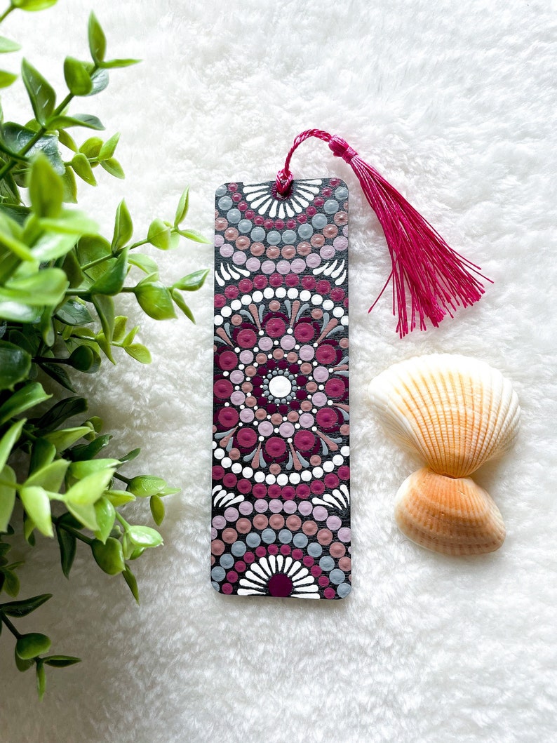 Boho Mandala Bookmarks Hand Painted Wooden Bookmark Gifts Books Lovers ...