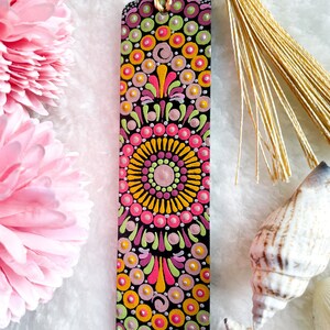 Boho Bookmarks Wooden Hand Painted Mandala Bookmark, Children's Gifts ...