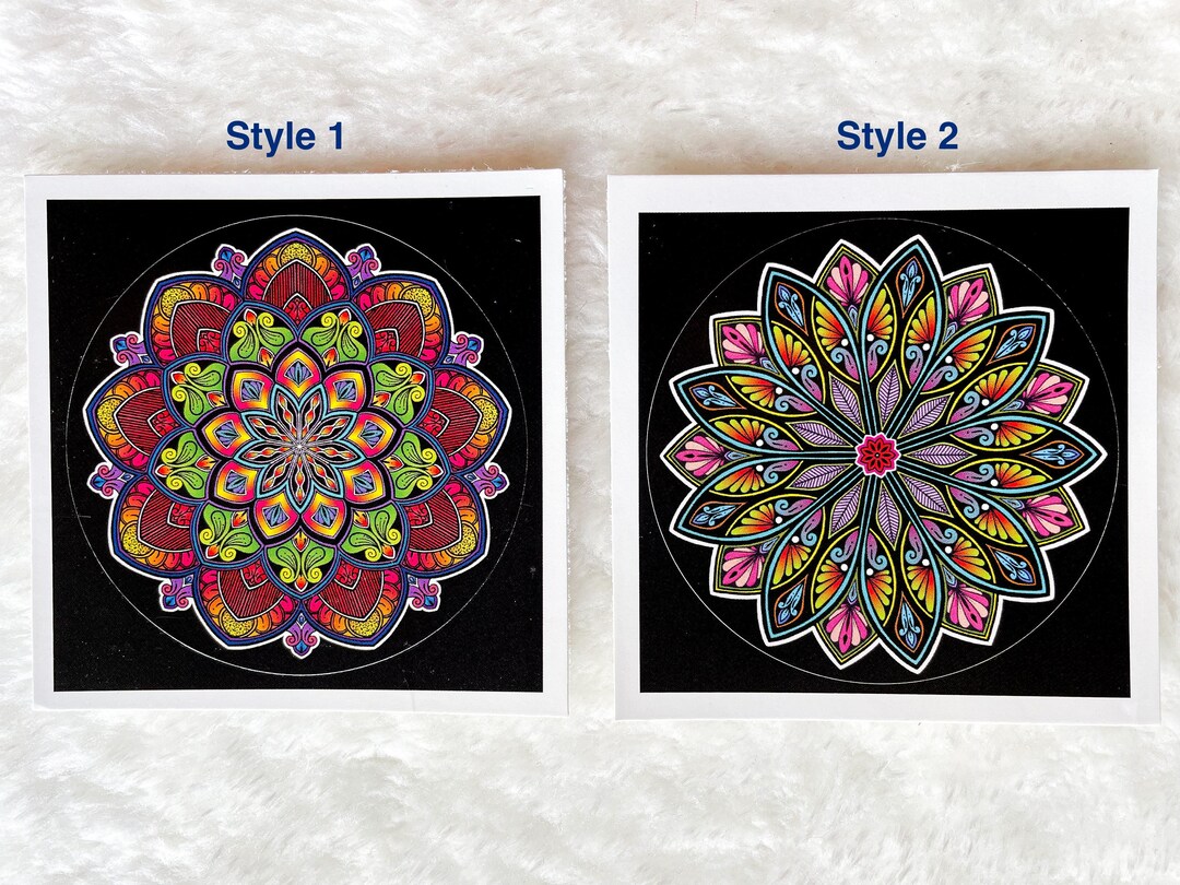 Mandala Art Stickers, Mandala Decal, Laptop Stickers Mandala Gift Decal ...