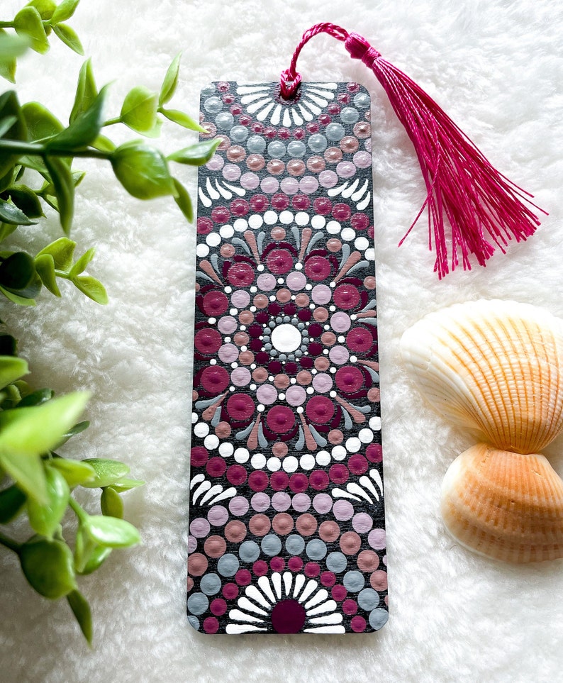 Boho Mandala Bookmarks Hand Painted Wooden Bookmark Gifts Books Lovers ...