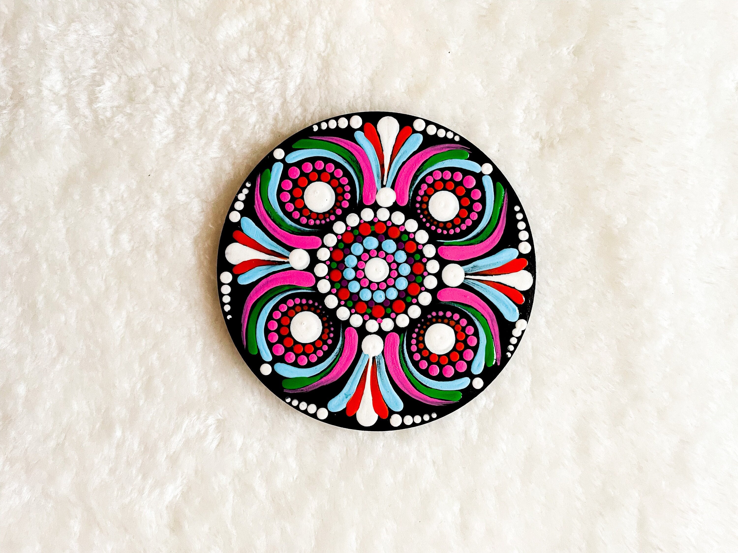 Dot Mandala Coasters Hand Painted Personalised Gifts for Her Home Decor ...