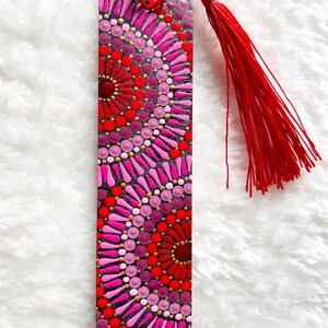 Red Bookmarks Wooden Hand Painted Mandala Bookmark, Children's Gifts ...