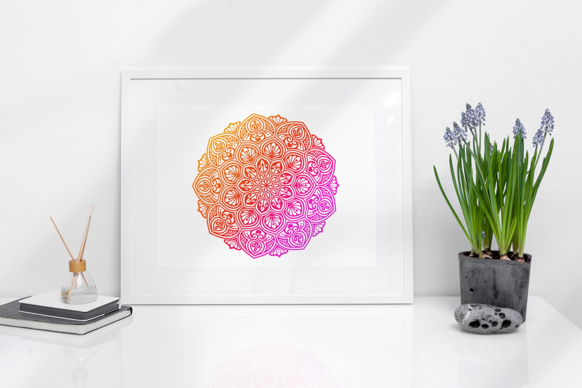Mandala Art Print Colourful Instant Download Home Decor Printable Wall ...