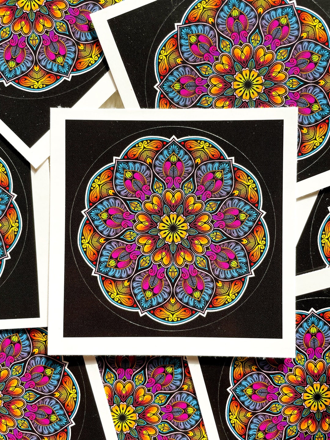 Mandala Decal, Waterproof Mandala Stickers, Laptop Stickers, Holiday ...