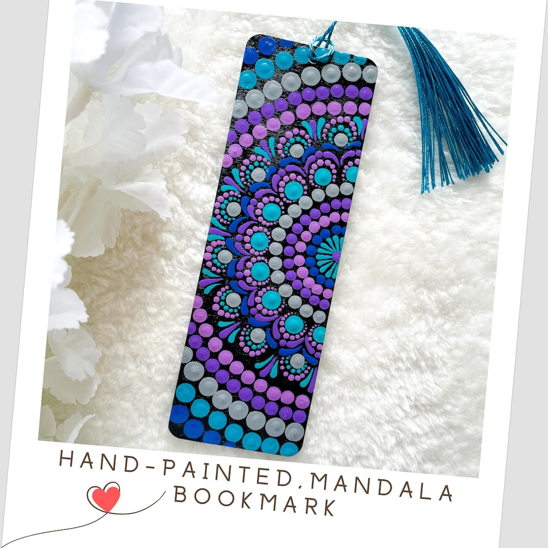 Dot Mandala Bookmark Wooden Hand Painted Bookmark for Teachers Gifts ...