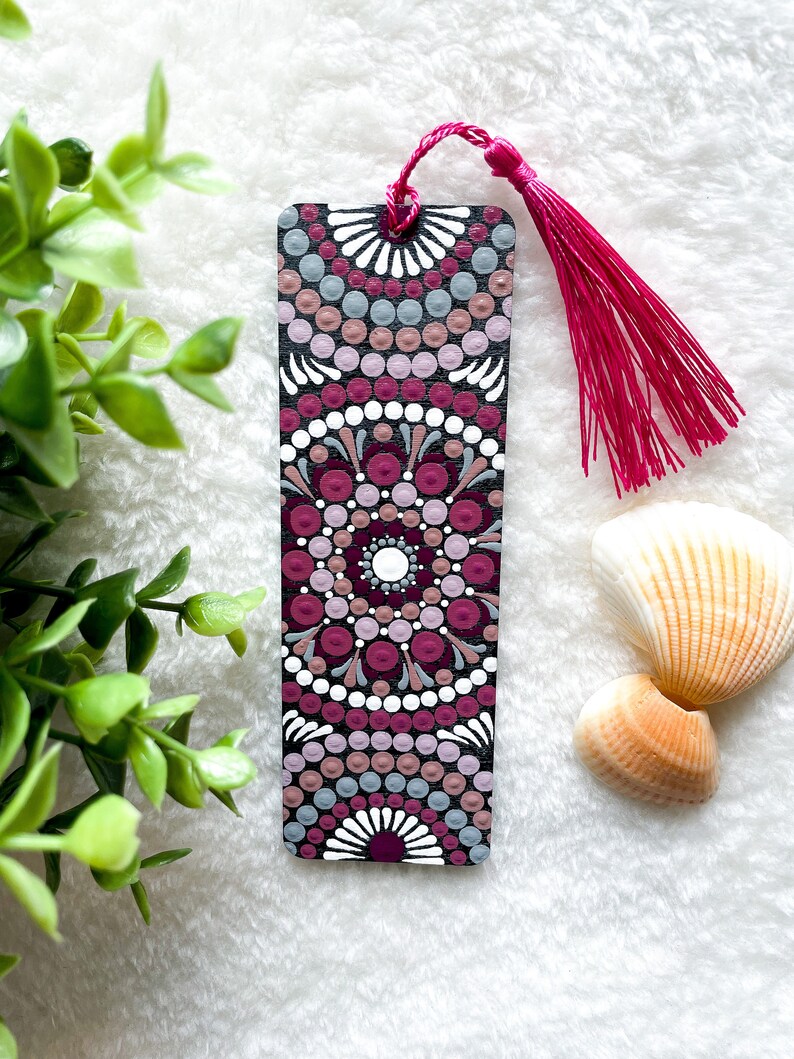 Boho Mandala Bookmarks Hand Painted Wooden Bookmark Gifts Books Lovers ...