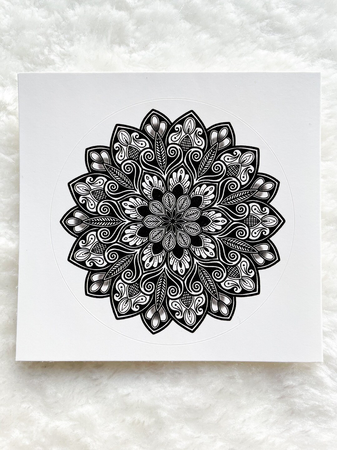 Mandala Decal, Waterproof Mandala Stickers, Laptop Stickers, Holiday ...
