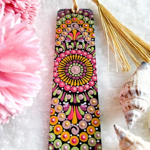 Boho Bookmarks Wooden Hand Painted Mandala Bookmark, Children's Gifts ...
