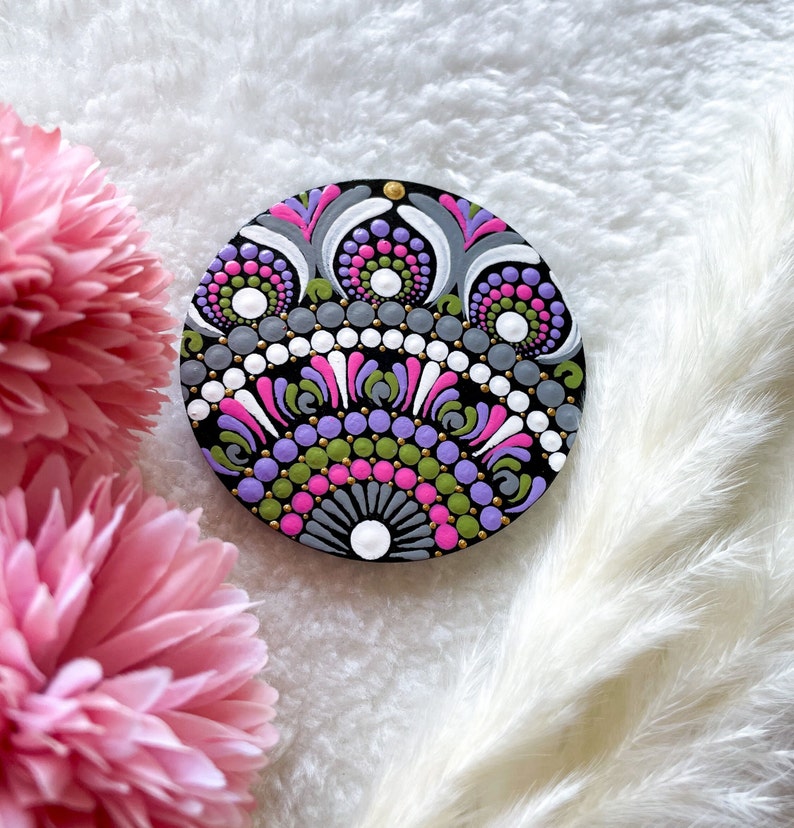 Fridge Magnets Wooden Cute Magnet Set Hand Painted Dot Art - Etsy