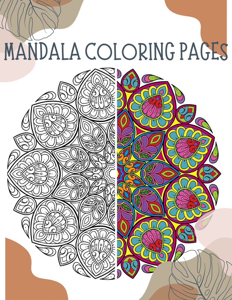 24 Mandala Coloring Pages Digital Download Adult Coloring Page Kids ...