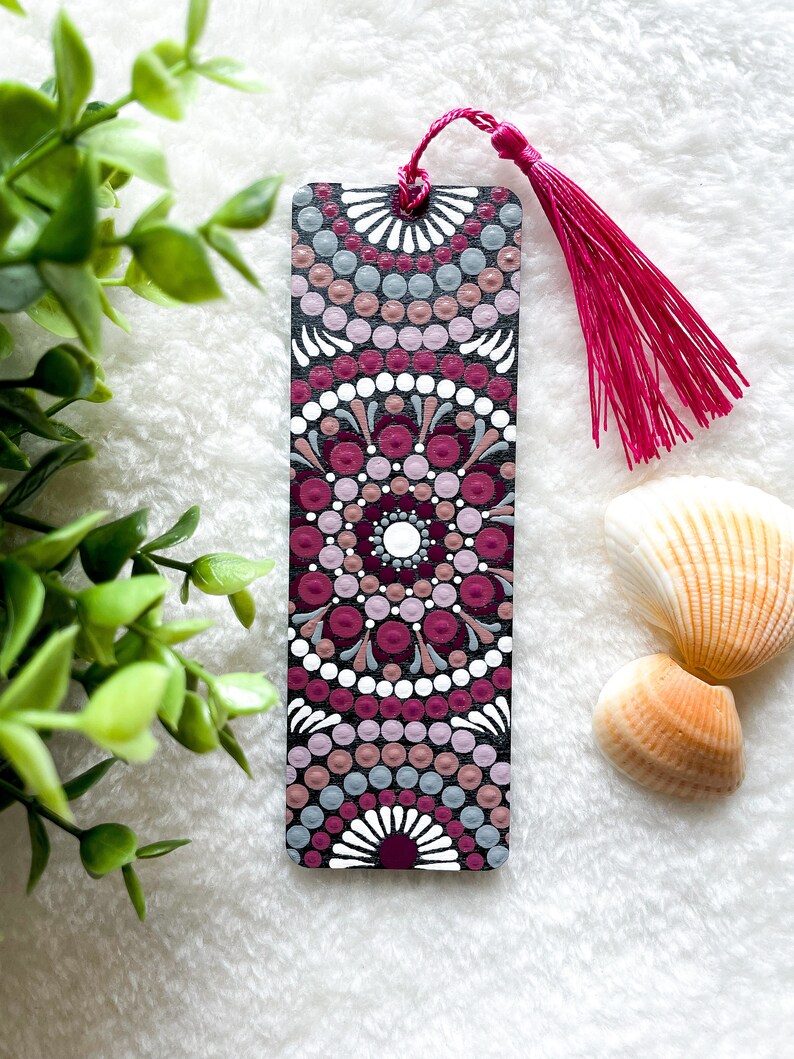 Boho Mandala Bookmarks Hand Painted Wooden Bookmark Gifts Books Lovers ...