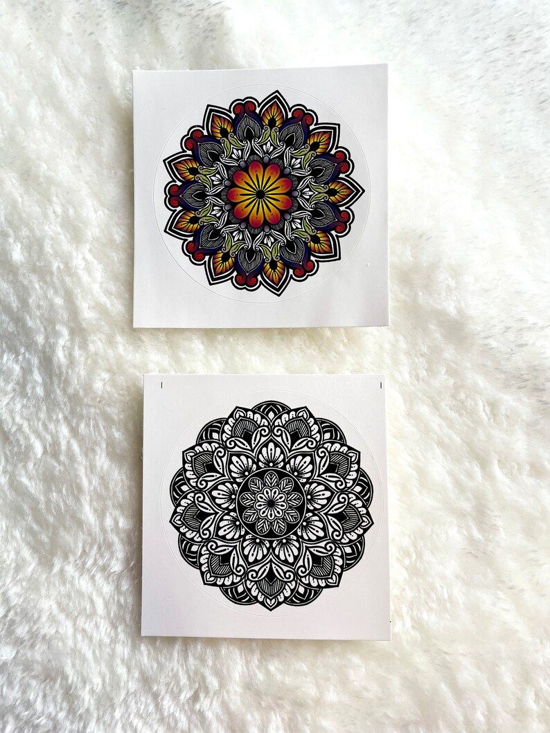 Mandala Stickers Set, Mandala Decals, Laptop Stickers, Best Friends ...