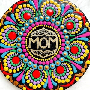 Mom Gift Ideas Hand Painted Mom Coasters Premium Gift for Mothers ...