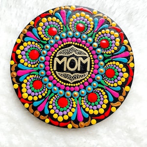 Mom Gift Ideas Hand Painted Mom Coasters Premium Gift for Mothers ...