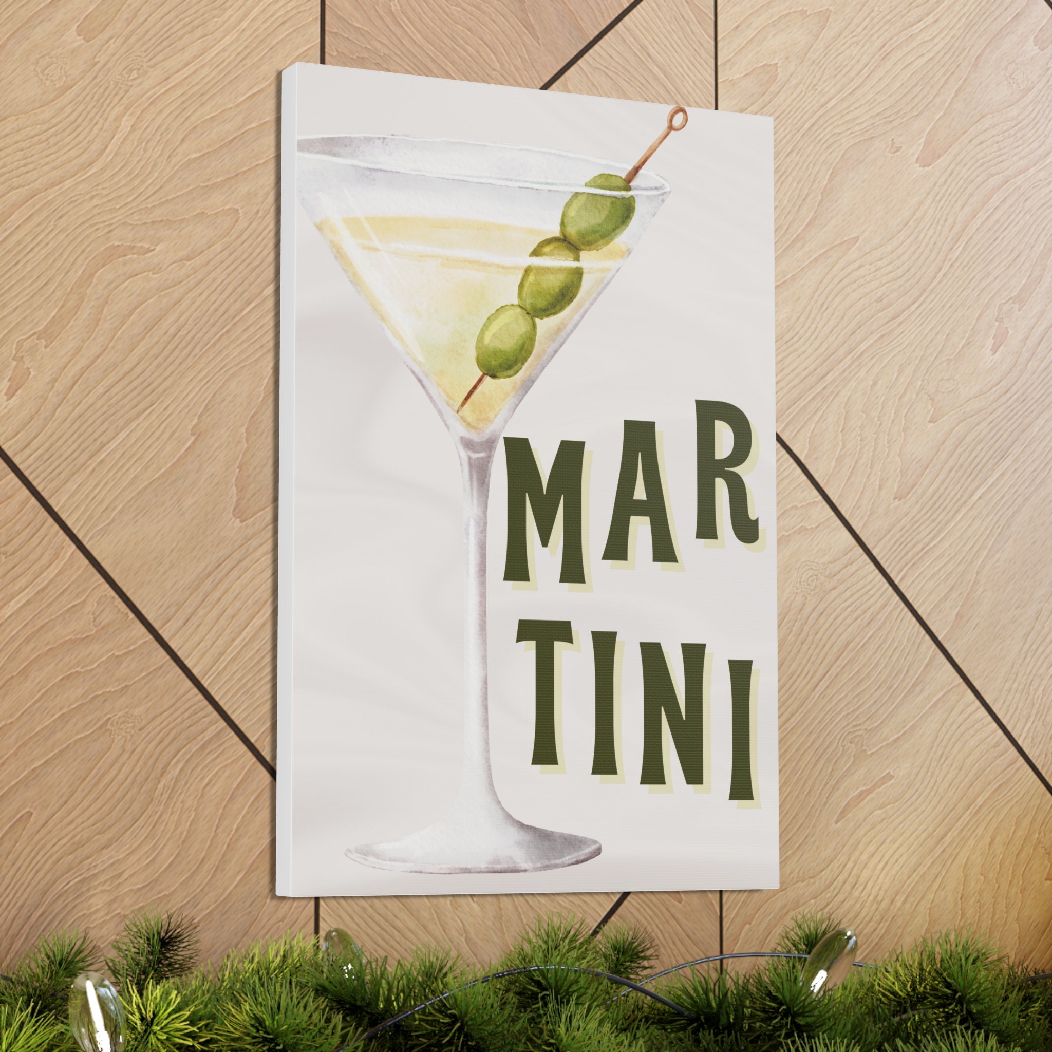 Dirty Martini Art Print | Bar Cart Decor Cocktail Poster | Party ...