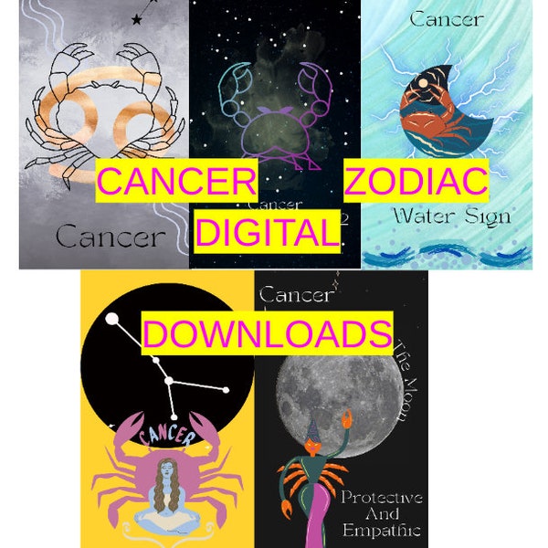 Cancer Zodiac Wallpaper - Etsy