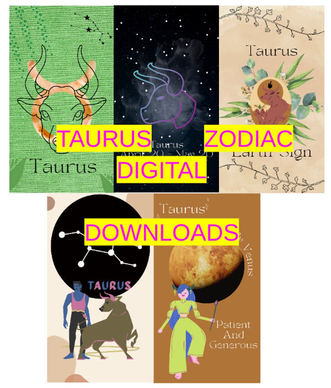 Zodiac Taurus Phone Wallpaper - Etsy