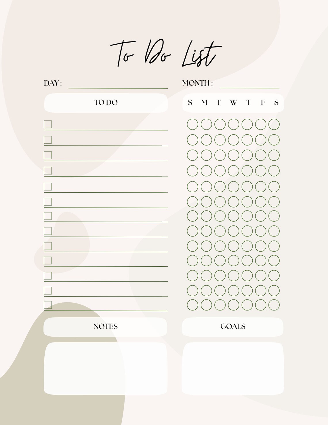 Printable to Do List, Instant Download, Productivity to Do List, to Do ...
