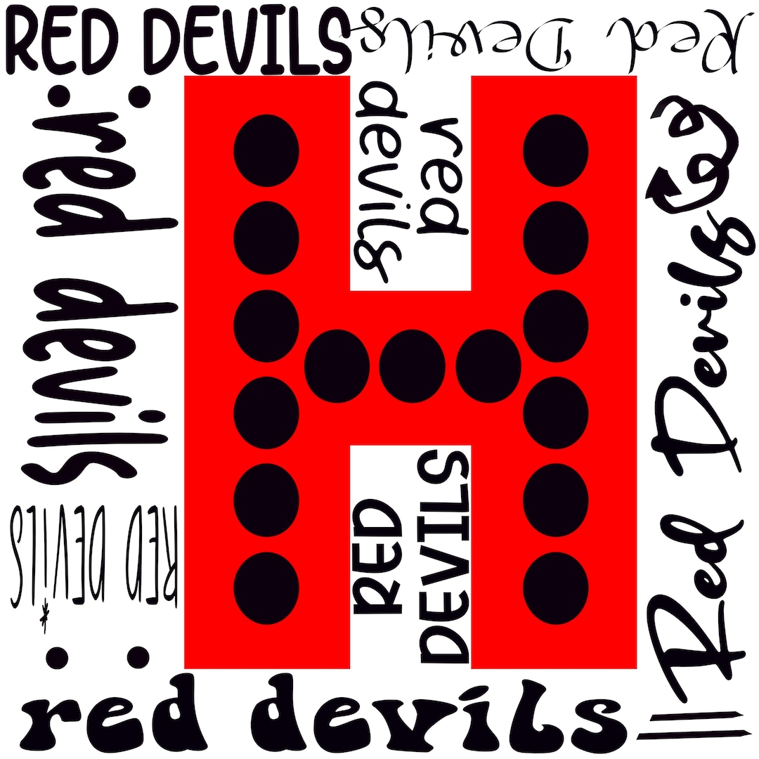 Huntington Red Devils Collage Spirit PNG - Etsy