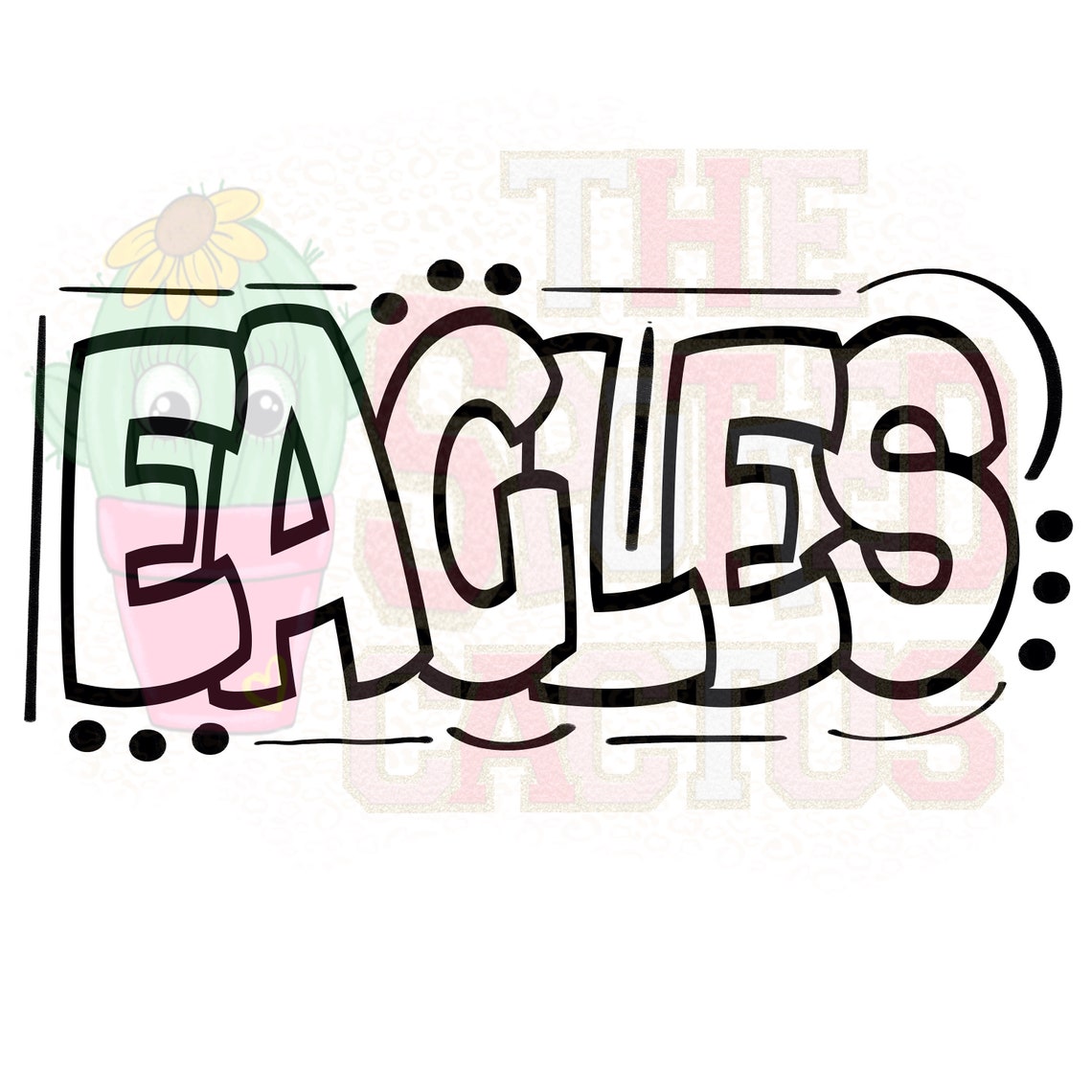 Eagles Outline Font Mascot Spirit PNG - Etsy