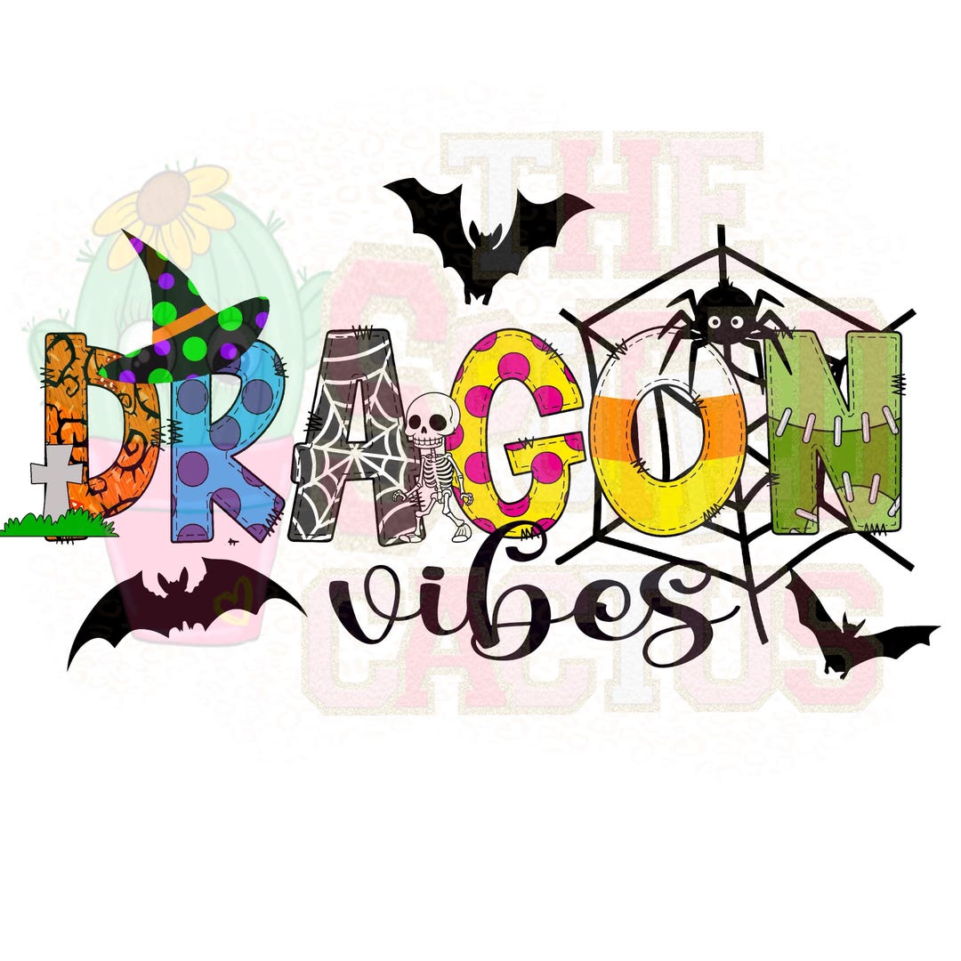 Dragon Vibes Spooky Halloween Fall PNG - Etsy