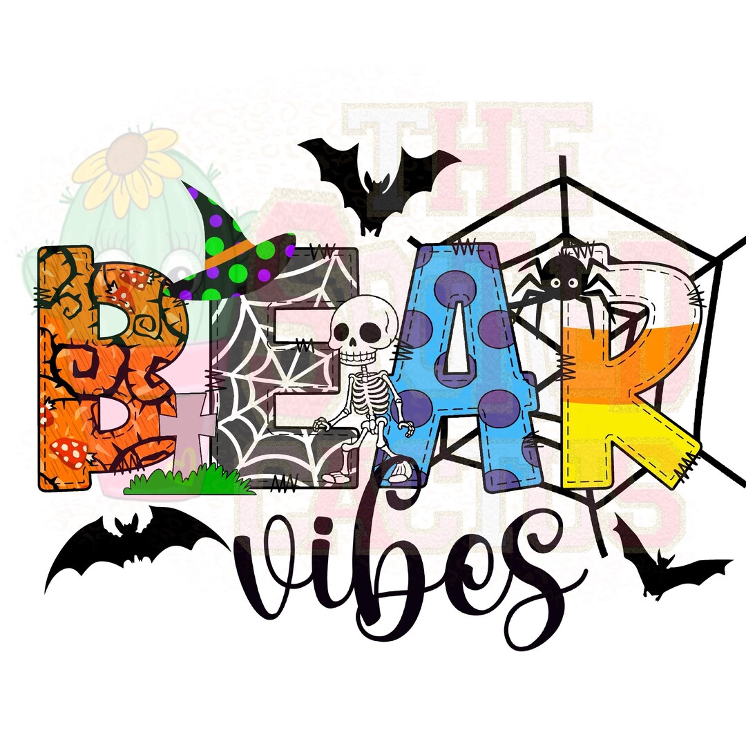 Bear Vibes Spooky Halloween Fall PNG - Etsy