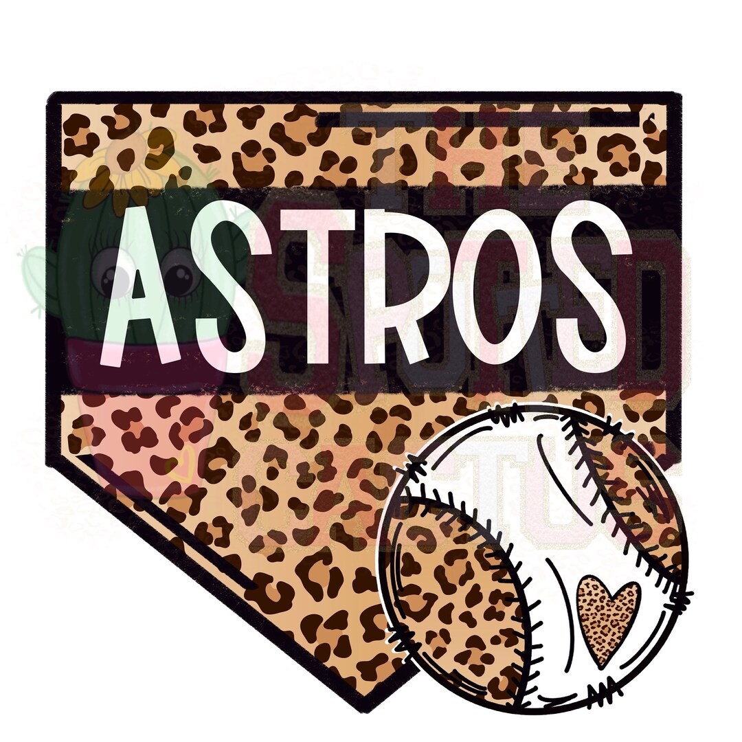 Astros Baseball Home Plate Leopard PNG - Etsy
