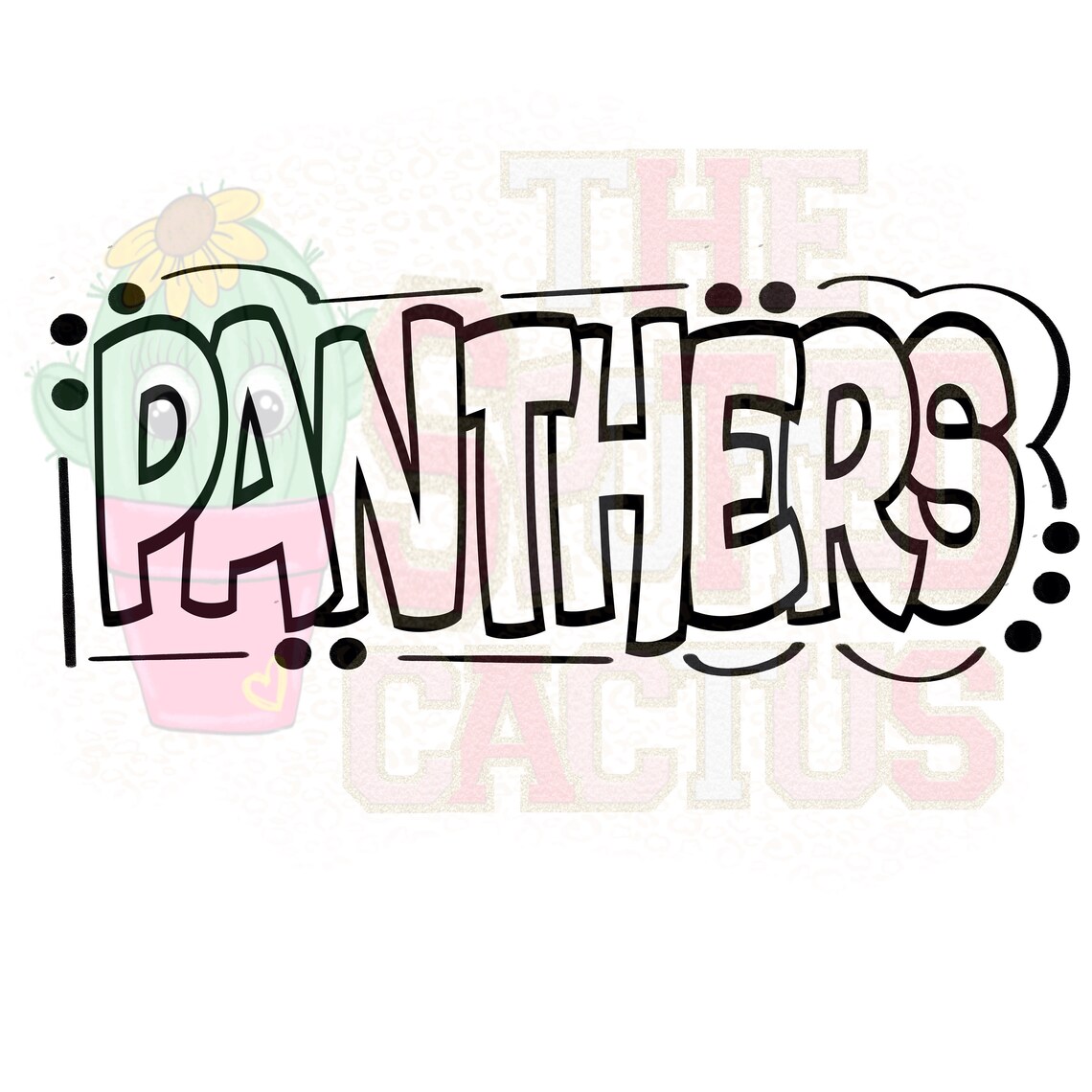 Panthers Outline Font Mascot Spirit PNG - Etsy