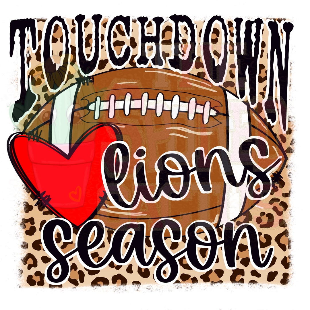 Touchdown Season Lions Red PNG - Etsy