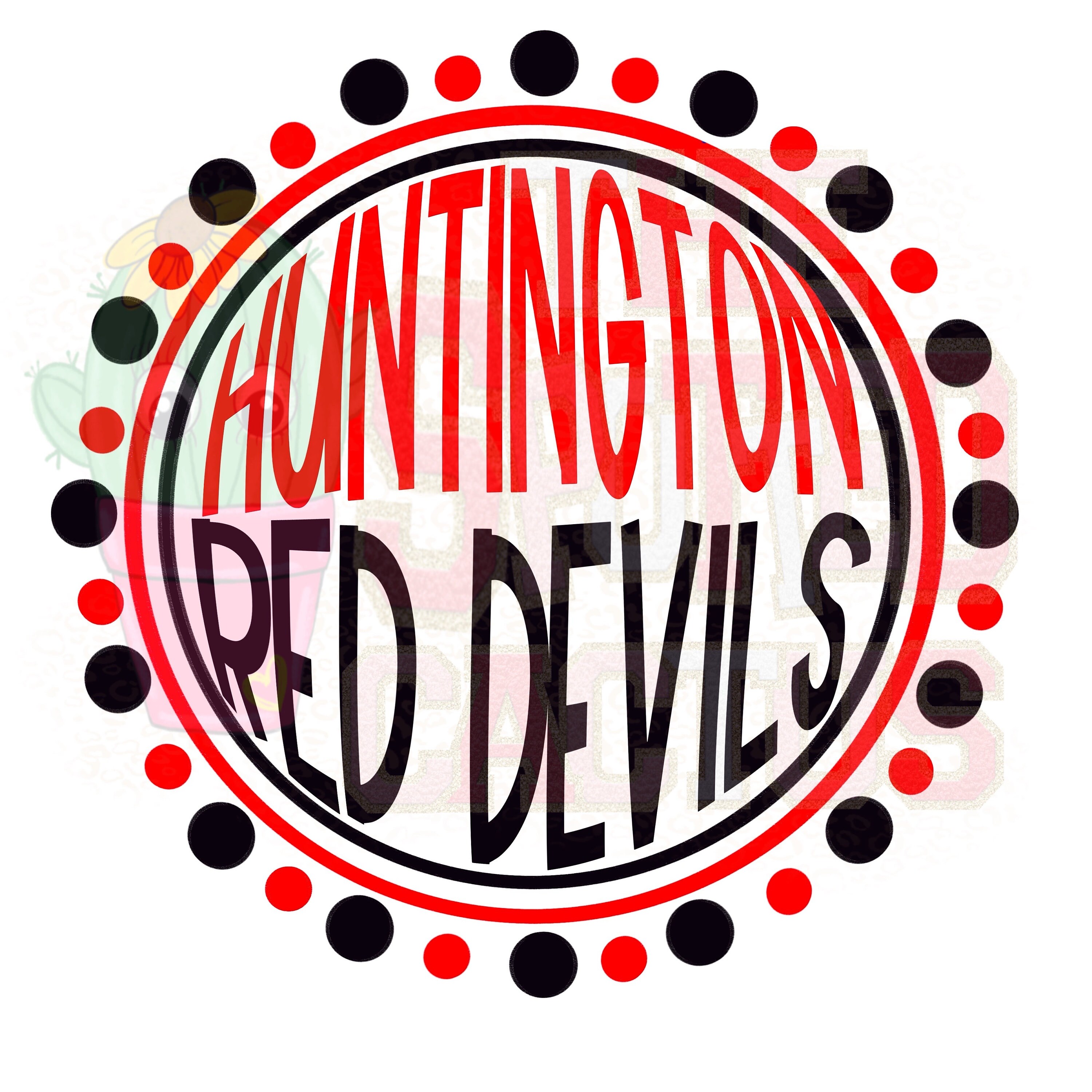 Huntington Red Devils Spirit PNG - Etsy