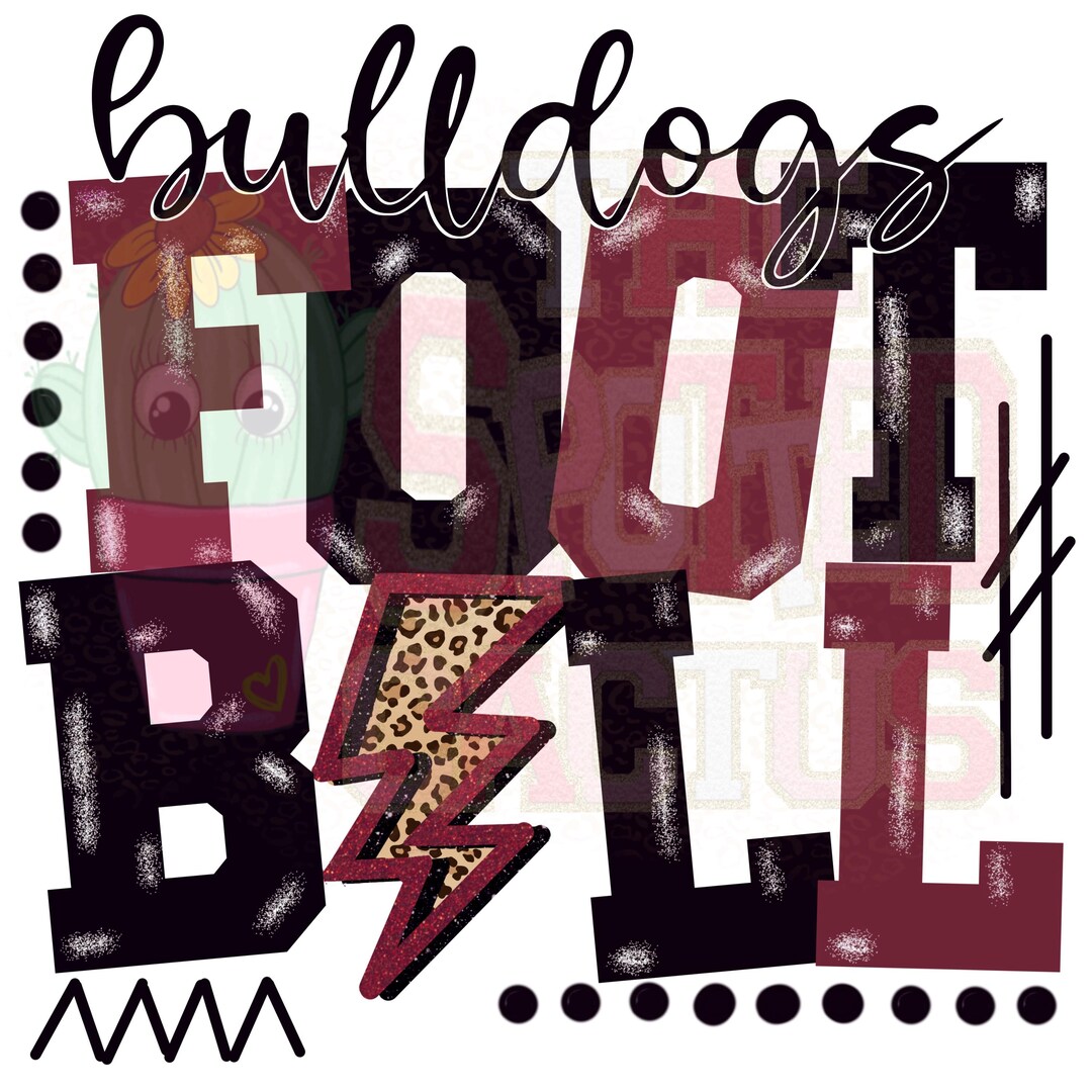 Bulldogs Lightening Bolt Leopard PNG - Etsy