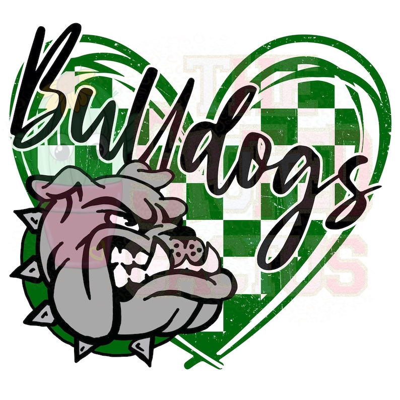 Bulldogs Green DTF Direct to Film PNG - Etsy