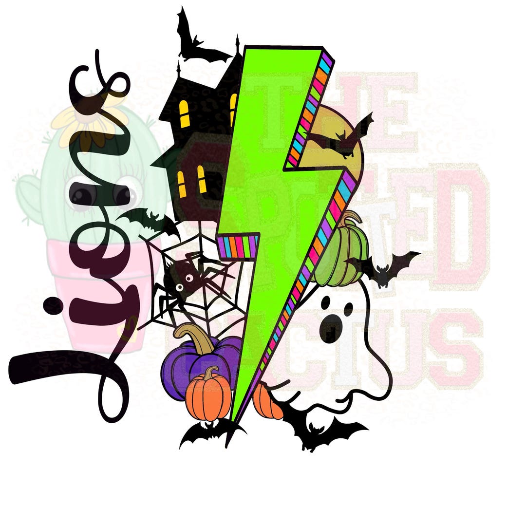 Lions Lightning Bolt Spooky Halloween Fall PNG - Etsy