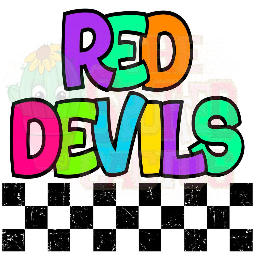 Red Devils Mascot Bright PNG - Etsy