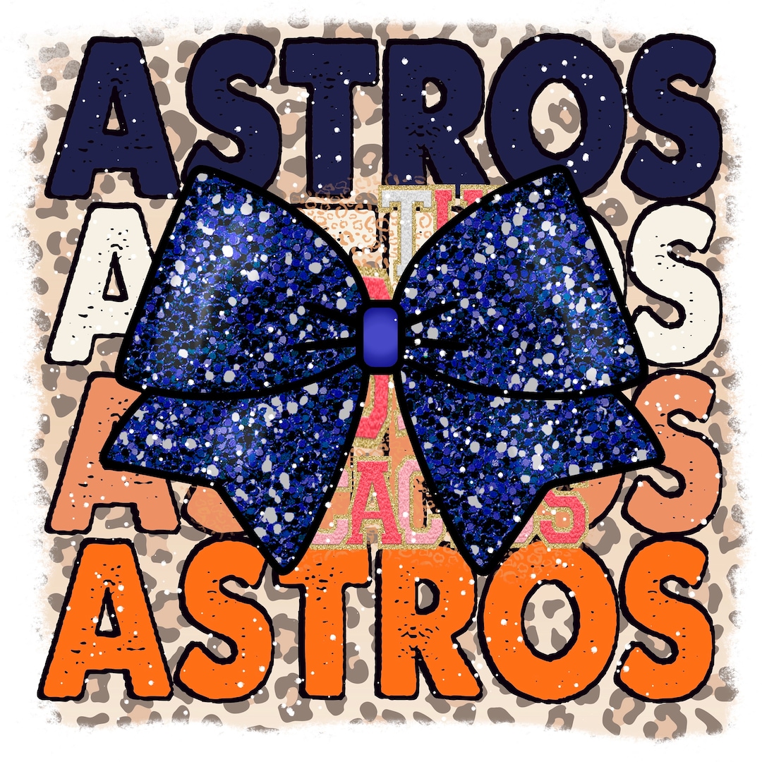 Astros Navy Glitter Bow PNG - Etsy