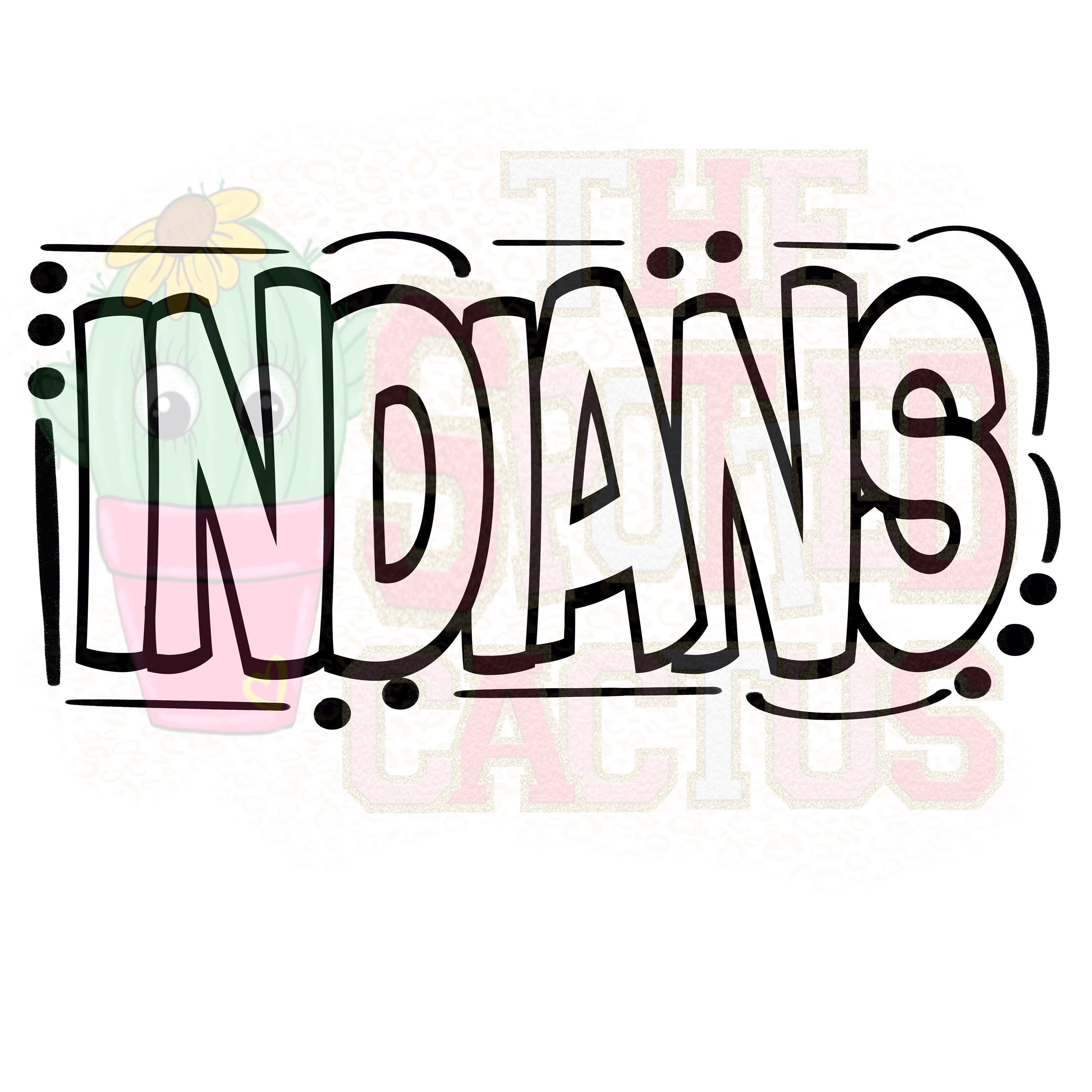 Indians Outline Font Mascot Spirit PNG - Etsy