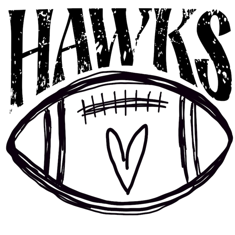 Hawks Football Spirit PNG - Etsy